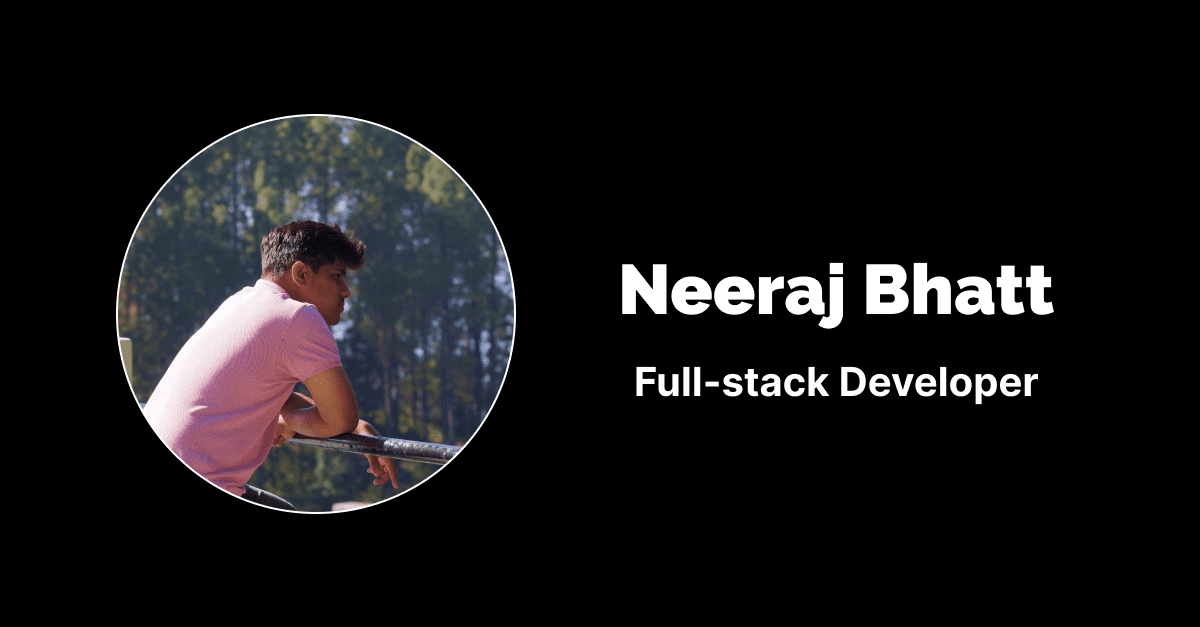 Neeraj Bhatt – Full-stack · Pharma Tech · Data/AI